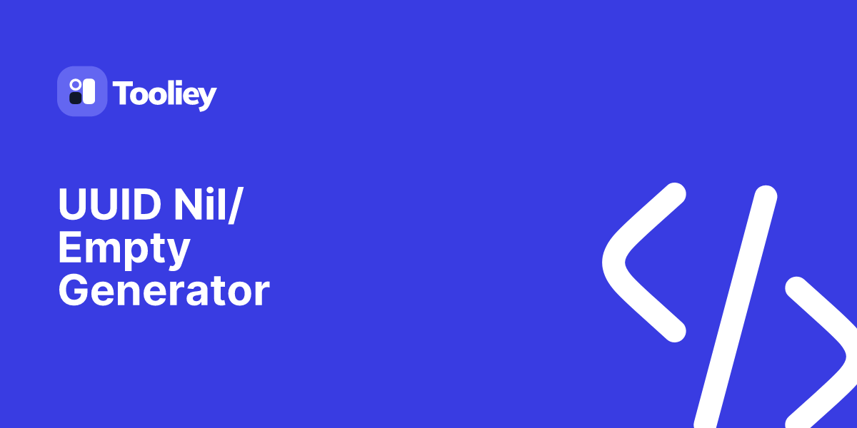 Free Online UUID Nil Generator - Fast, Secure & No Ads Free Online UUID Nil Generator - Fast, Secure & No Ads